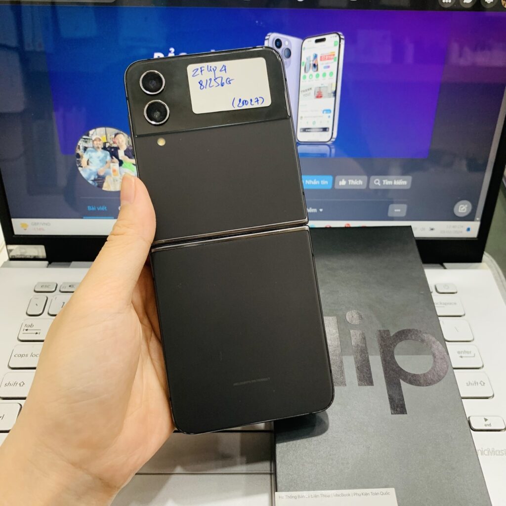 Samsung Zflip 4 xám - 8/256G - Sườn 98% fullbox